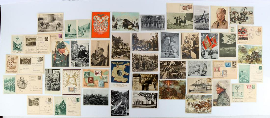 50 Wwii German Adolf Hitler Postcards Auction
