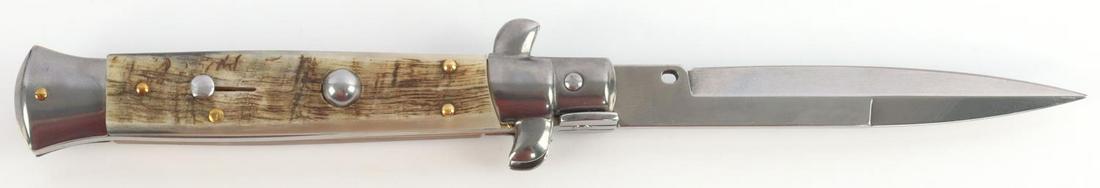 Frank Beltrame Italy Stag Grip Switchblade Knife