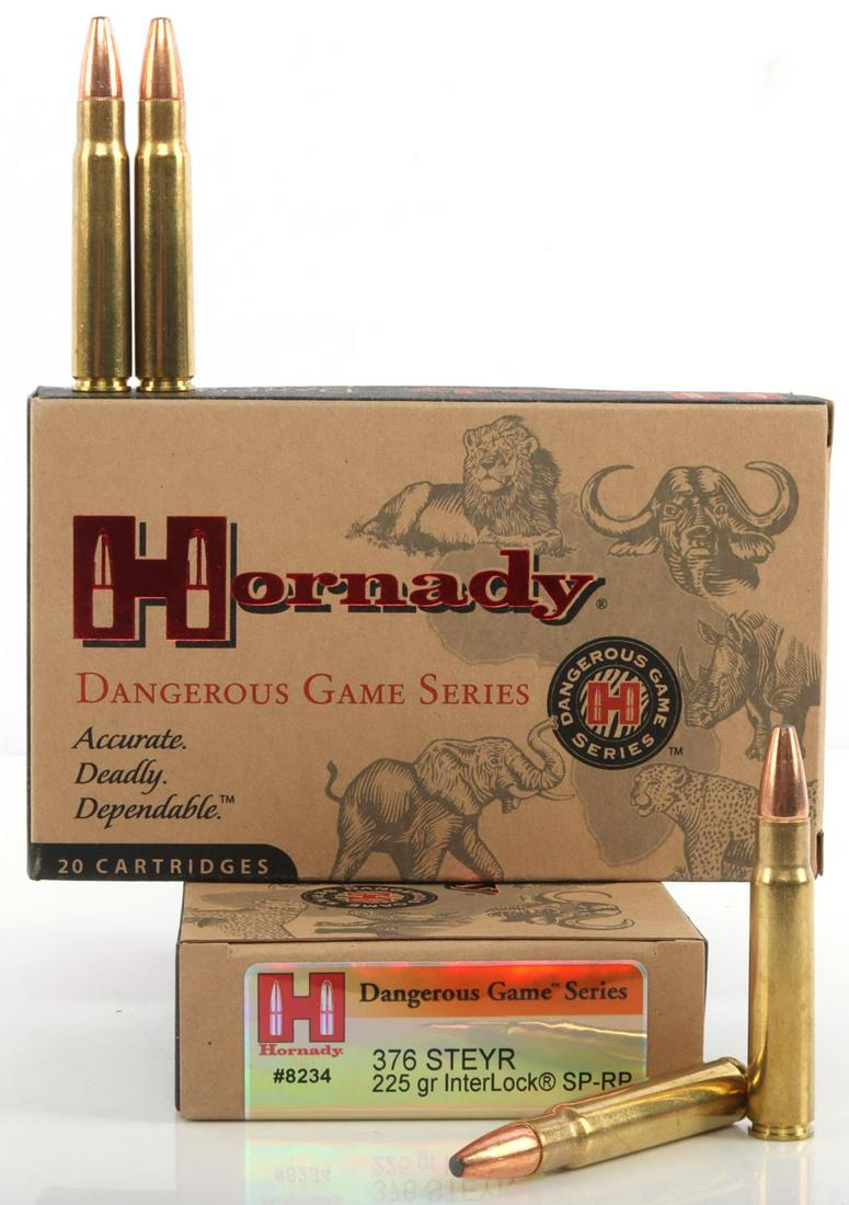 40 Rounds Of Hornady 376 Steyr Cartridges Auction