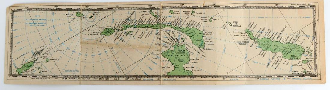 Wwii 1944 Bougainville To Admiralty Plotting Map Auction