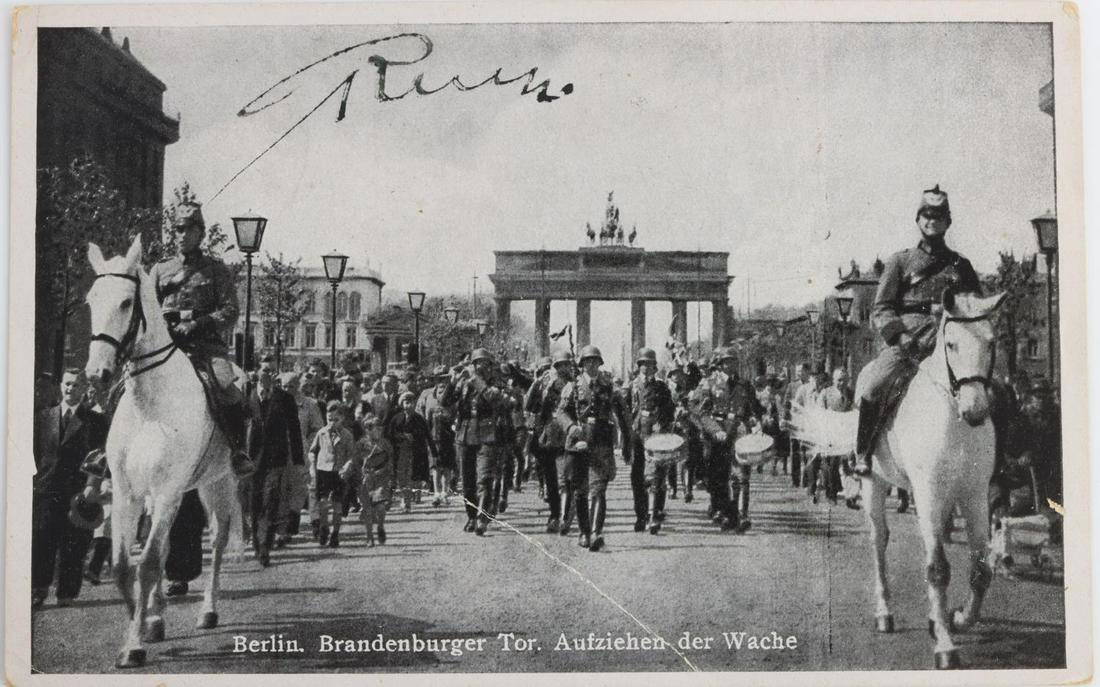 Wwii German Rudolf Hess Autographed Postcard Auction