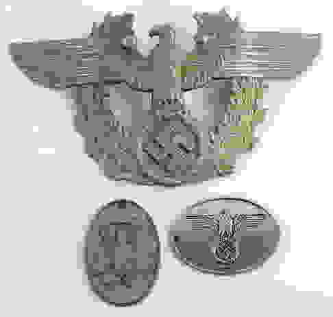 Wwii German Reich Gestapo Polezei Id Tags & Eagle Auction