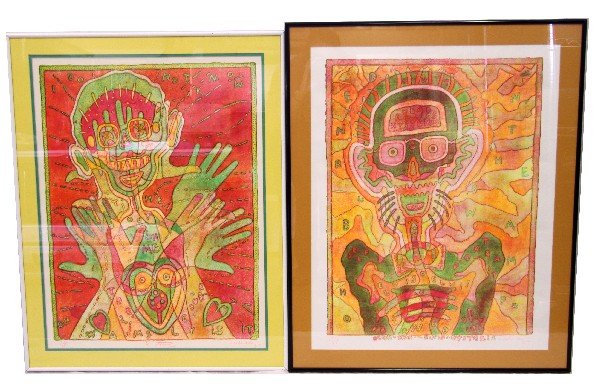 TWO WILLIAM WALMSLEY FRAMED LITHOGRAPHS