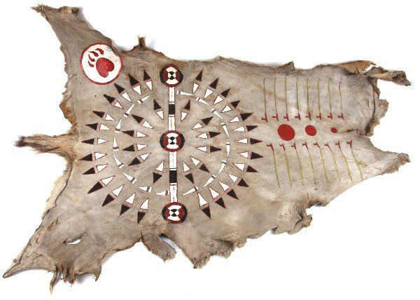 NATIVE AMERICAN PAINTED DEER SKIN - May 20, 2012 | Affiliated Auctions ...
