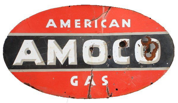 VINTAGE AMOCO SIGN CIRCA 1940S