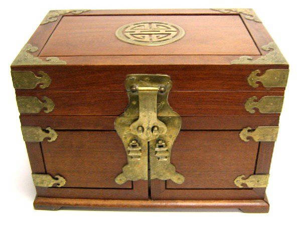 LARGE ASIAN TEAK JEWELRY BOX W/ SILK LINING - May 20, 2012 | Affiliated ...