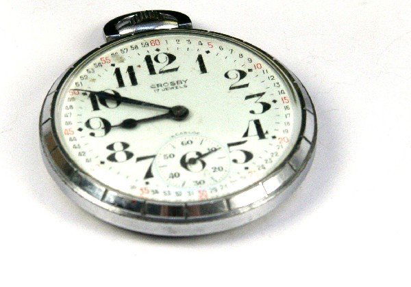 Vintage Crosby 17 Jewel Railroad Watch