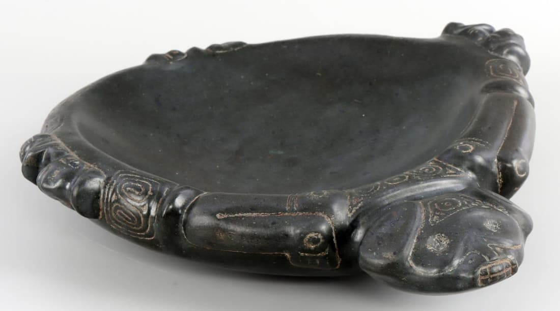 Taino Precolumbian Shaman Bat Man Bowl Auction