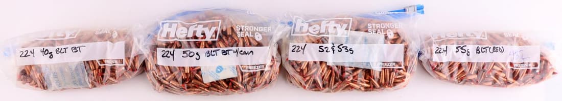 Lot Of Approx 1500 Loose .22 224 Bullets Auction