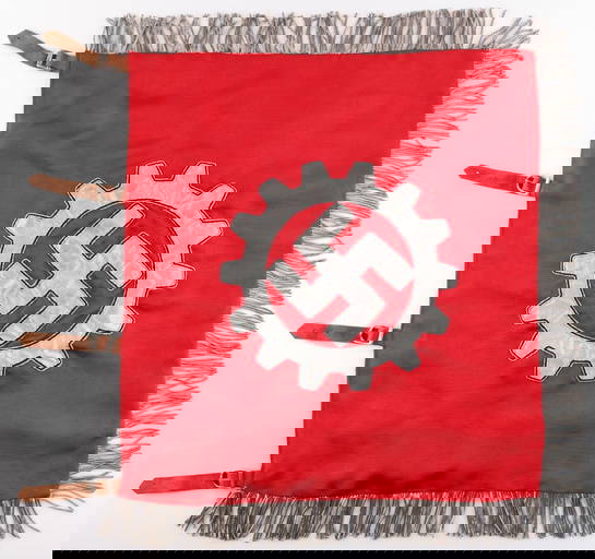 Wwii German Labor Front Daf Trumpet Banner Flag