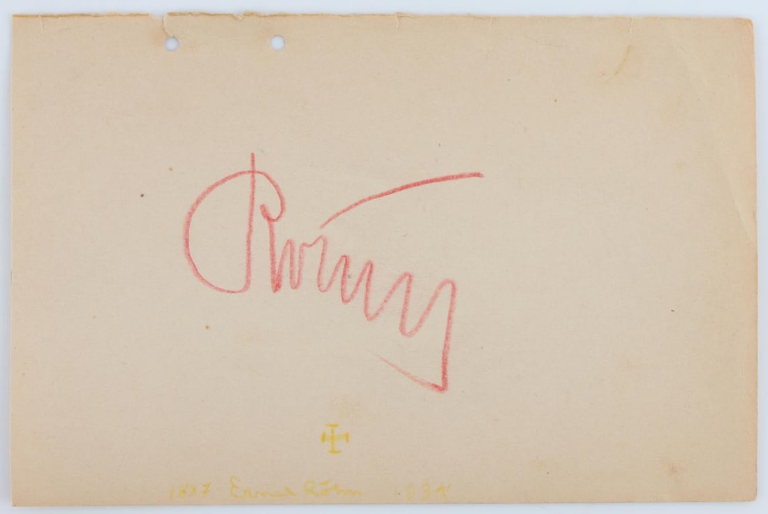 Wwii German Third Reich Ernst Rohm Autograph Auction