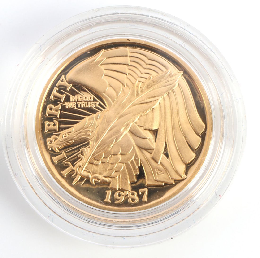 1987 Gold 1/4 Ozt Proof We The People Coin