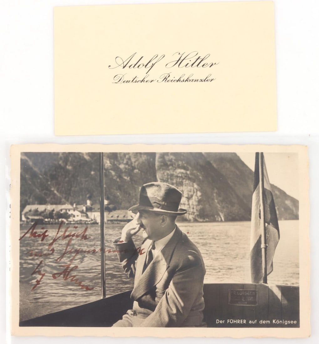Wwii German Adolf Hitler Autograph & Calling Card Auction