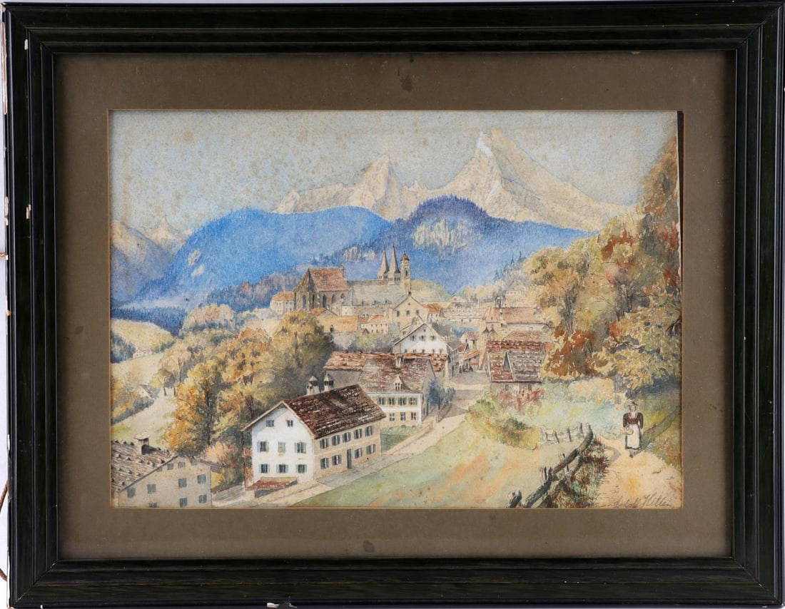 Adolf Hitler Watercolor Landscape Painting Auction