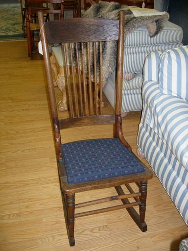 Antique Rocker Oak Armless Rocking Chair