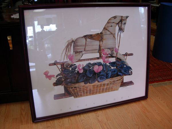 Rocking Horse Print Nancy Noel Signed Print Of A