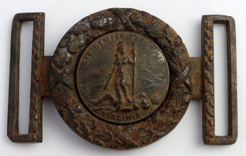 Civil War Confederate Virginia Belt Buckle
