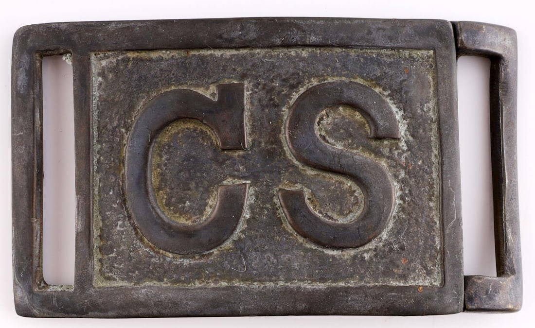 Us Civil War Confederate States Rectangle Buckle Auction
