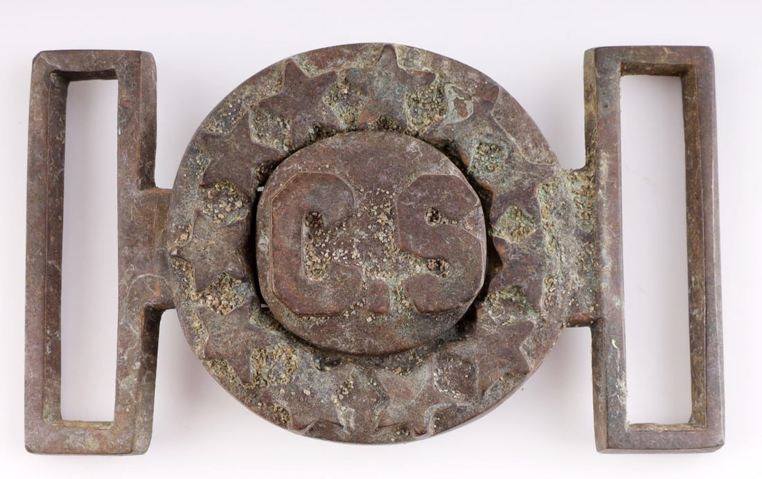 Us Civil War Cs Confederate Belt Buckle Auction