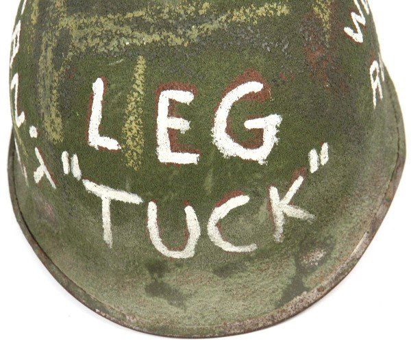 VIETNAM PAINTED M-1 SHORT TIMER HELMET & LINER