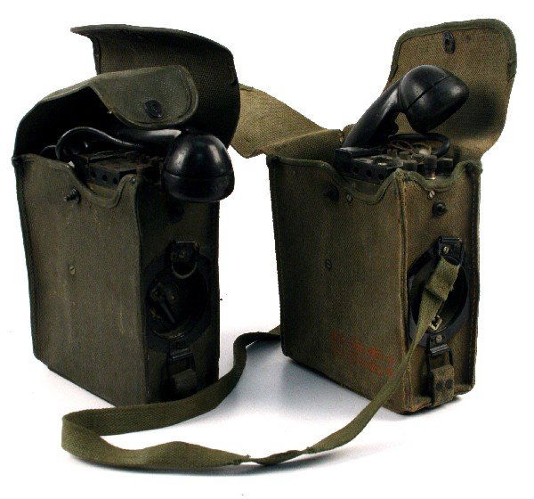 A PAIR OF WWII US ARMY FIELD PHONES