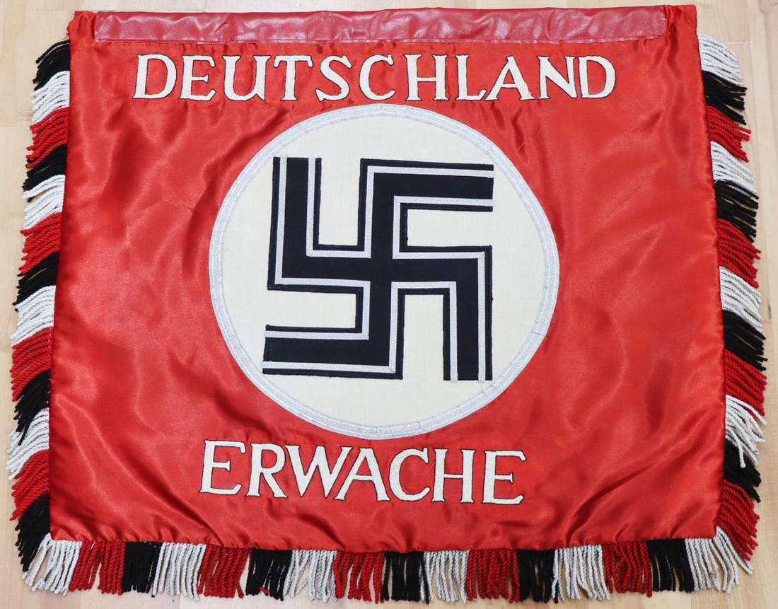 Wwii German Reich Nsdap Deutschland Erwache Flag Auction