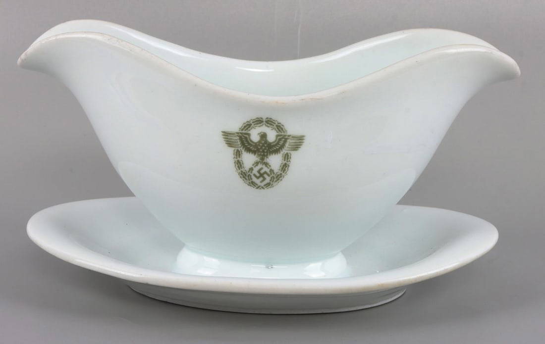 Wwii German Reich Porcelain Polizei Gravy Bowl Auction