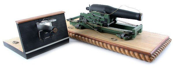 TWO CYRUS ALGER & CO. CIVIL WAR CANNON MODELS