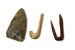 MIXED NATIVE AMERICAN STONE TOOLS & FISH HOOKS