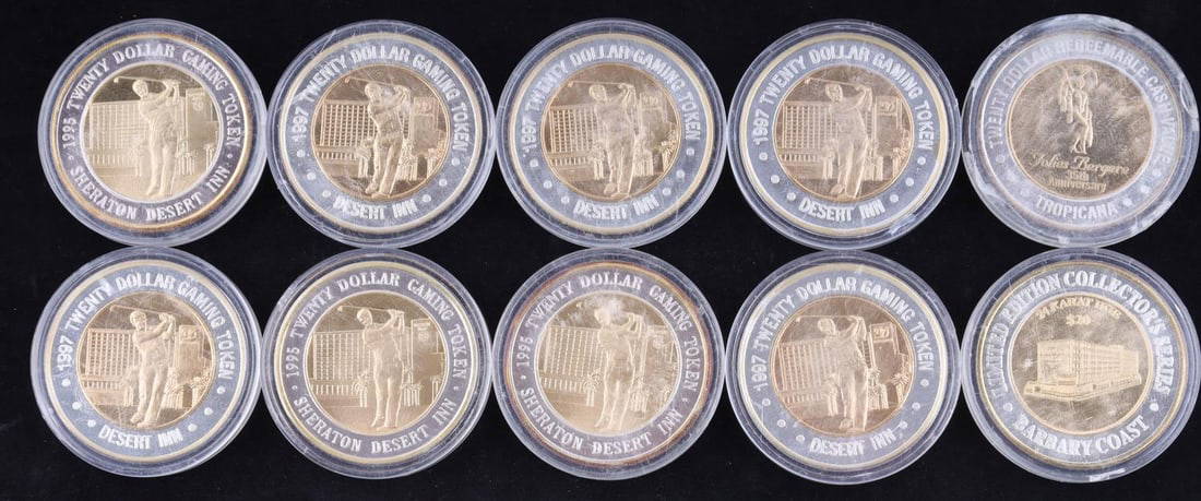 10 999 Fine Silver Desert Inn Twenty Dollar Tokens