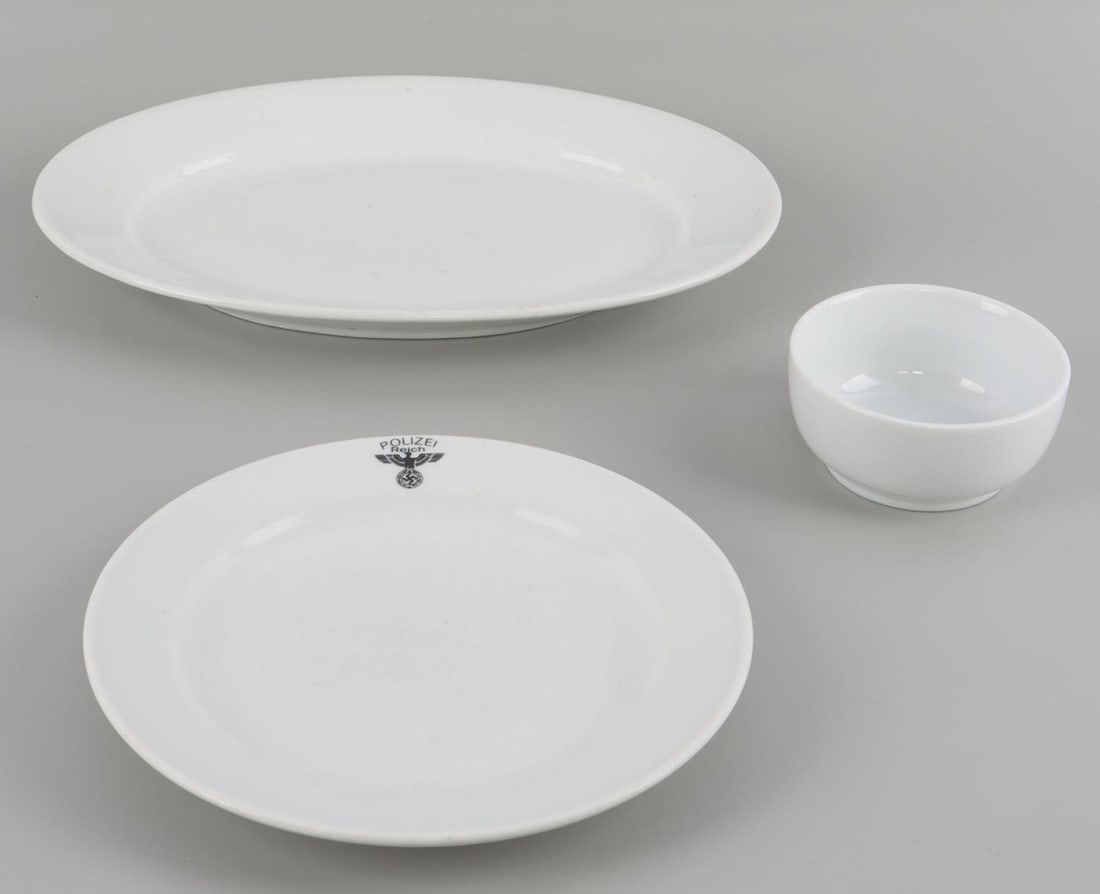 Lot 3 Wwii German Third Reich Polizei Dinnerware Auction
