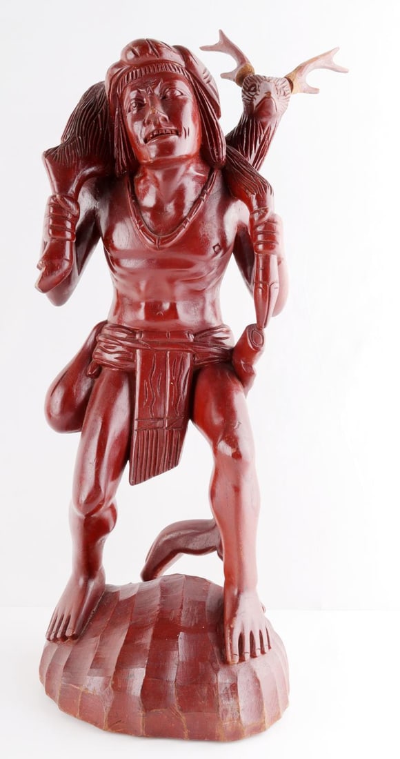 Carved Wood Igorot Hunter Statue - Jan 24, 2024 | Affiliated Auctions In Fl