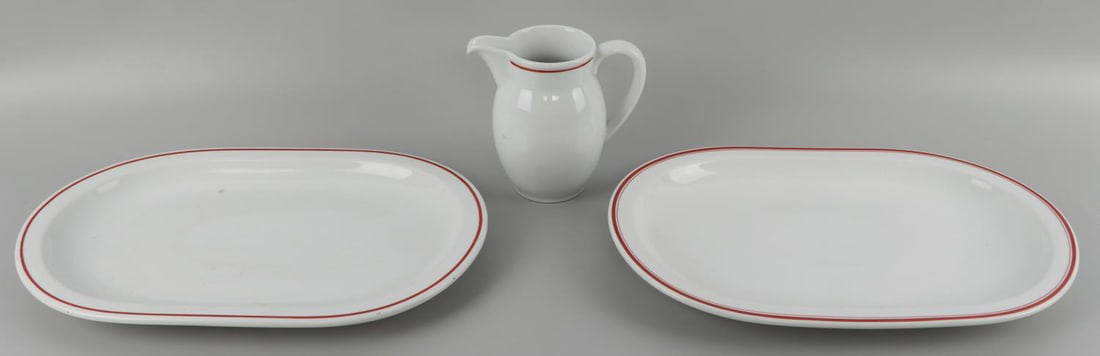 Wwii German Daf Porcelain Plates And Creamer Mug Auction