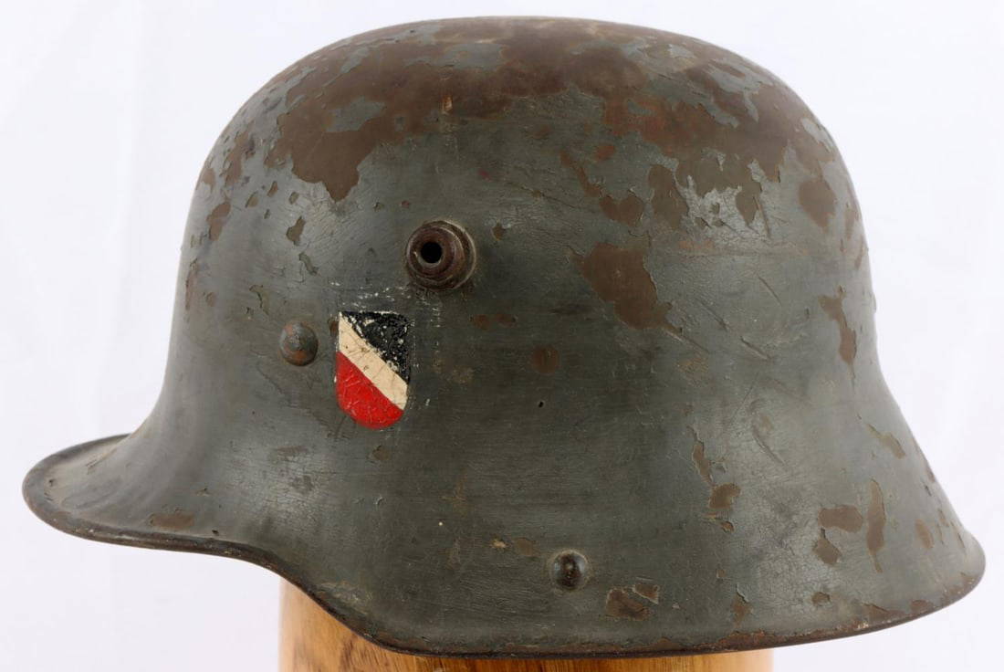 Wwii German M18 Transitional Volkssturm Helmet Auction