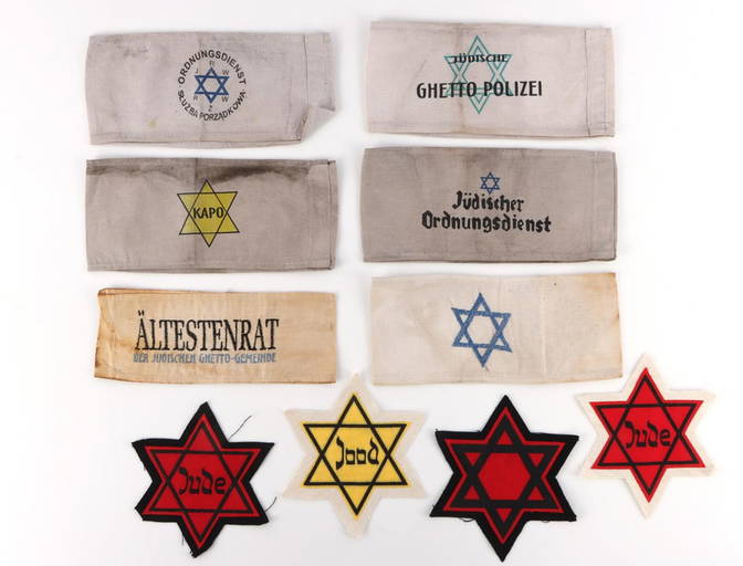 Wwii German Holocaust Jewish Ghetto Armband Lot