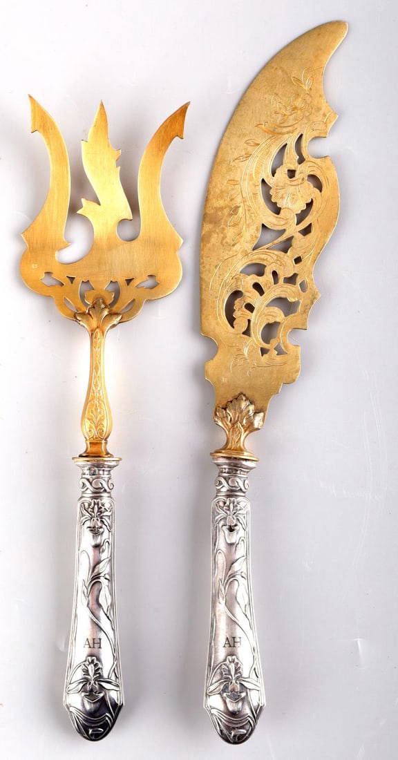 Wwii German Adolf Hitler Initials Fish Cutlery Set Auction