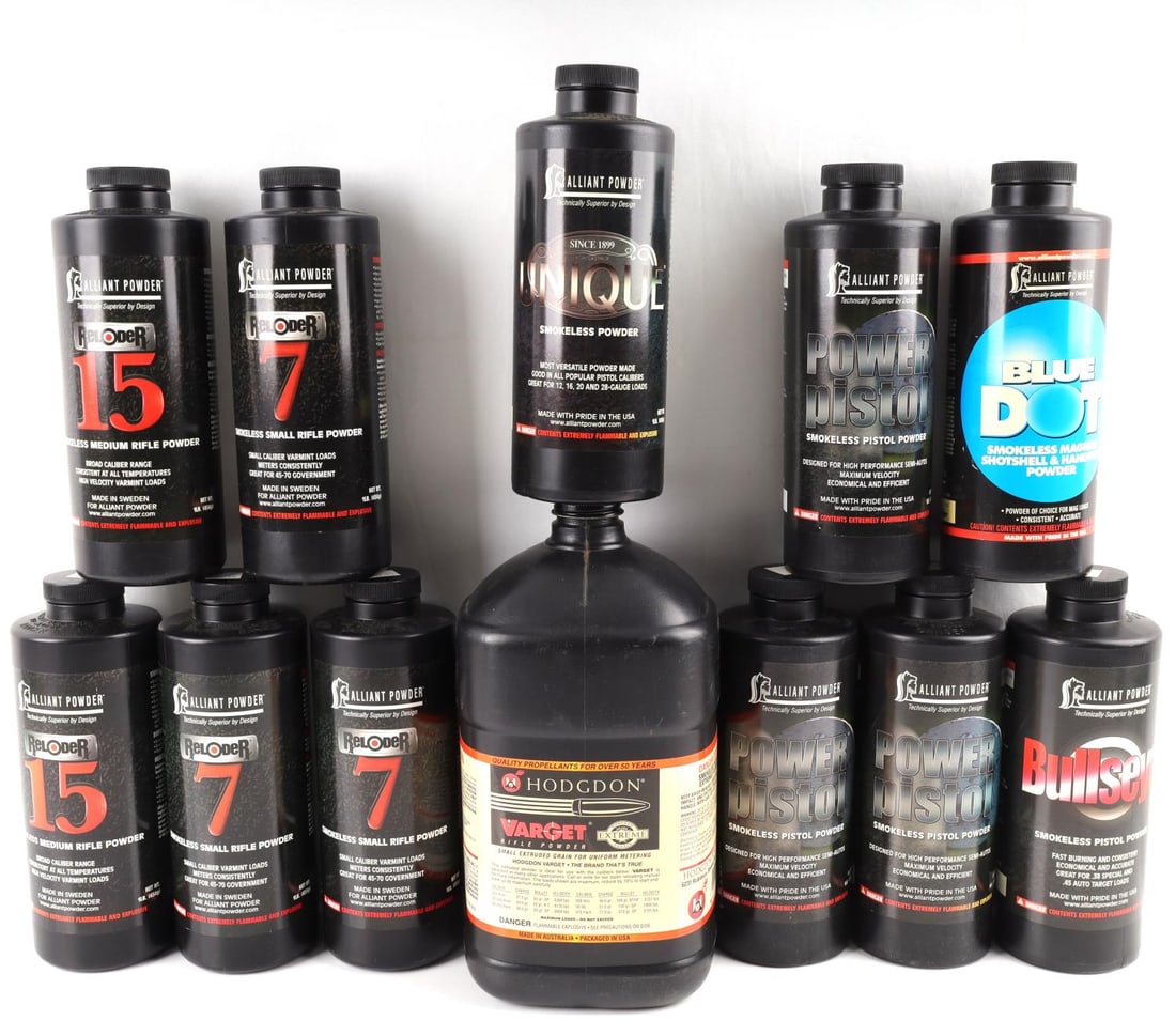Rifle & Pistol Reloader Gun Powder Lot 19 Lbs Auction