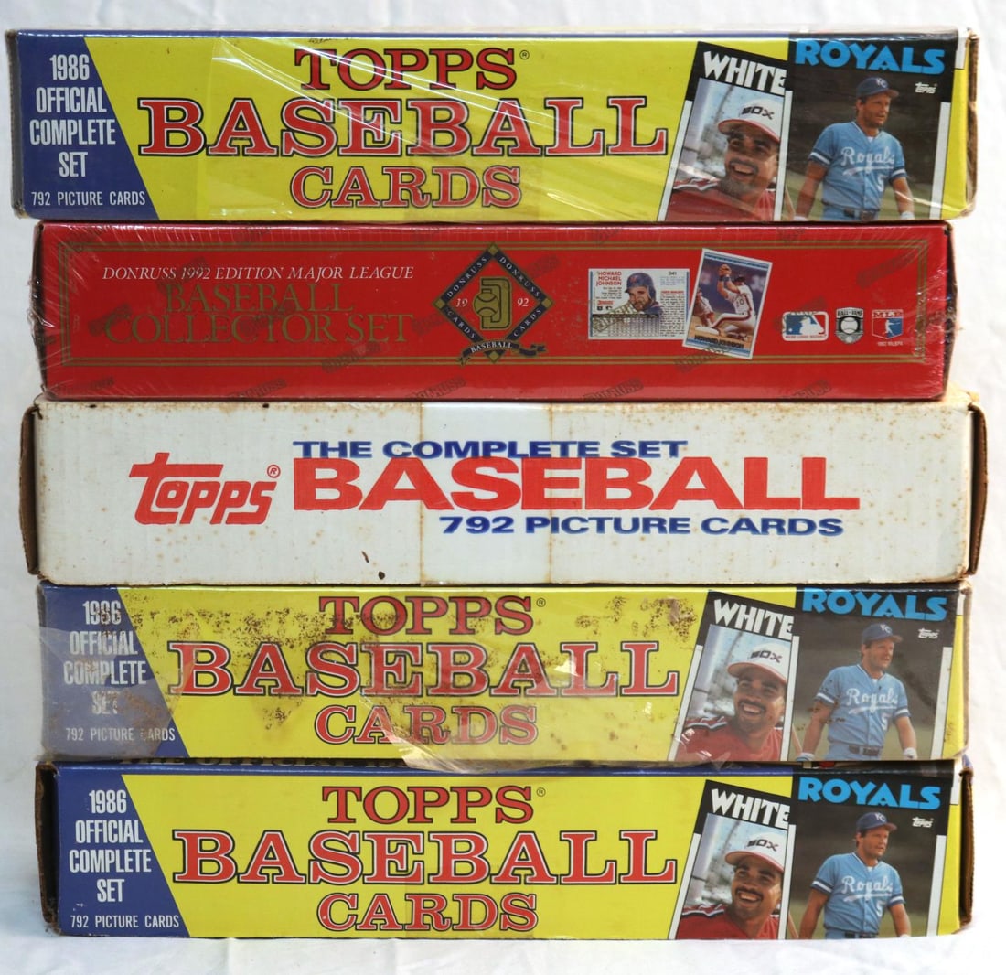 5 Full Boxes Of Topps Basball Cards Auction