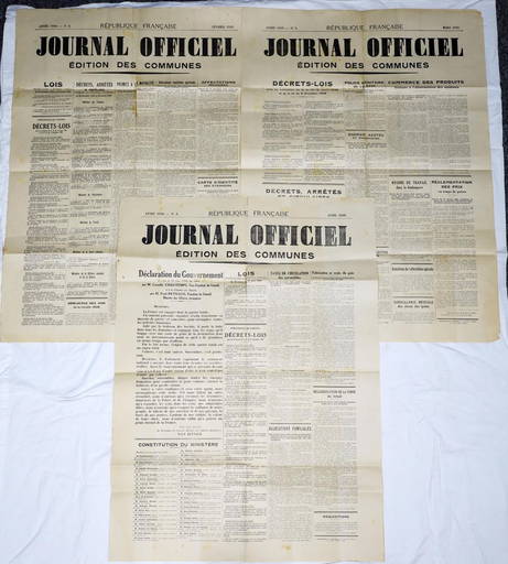 Wwii French Republic Official Journals & Bulletins