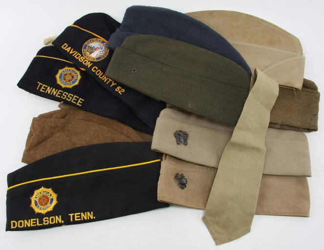 10 Us Military Garrison Caps Usn Usmc Usmm Dav