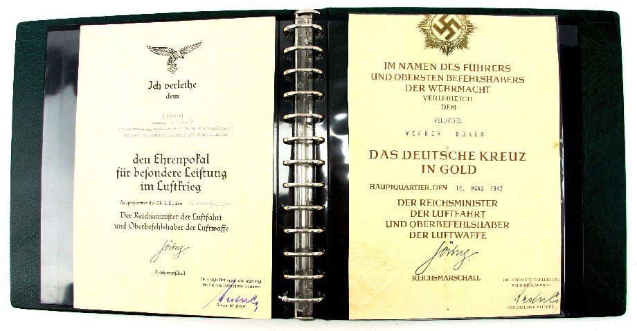 WWII GERMAN AWARD DOCUMENTS SIGNED BY GOERING - Sep 22, 2012 ...