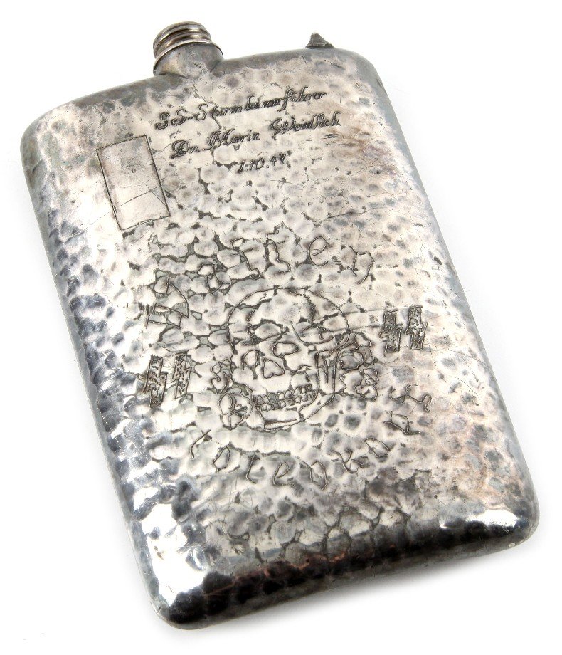WWII GERMAN PANZER DIVISION FLASK MARTIN WEIDLICH