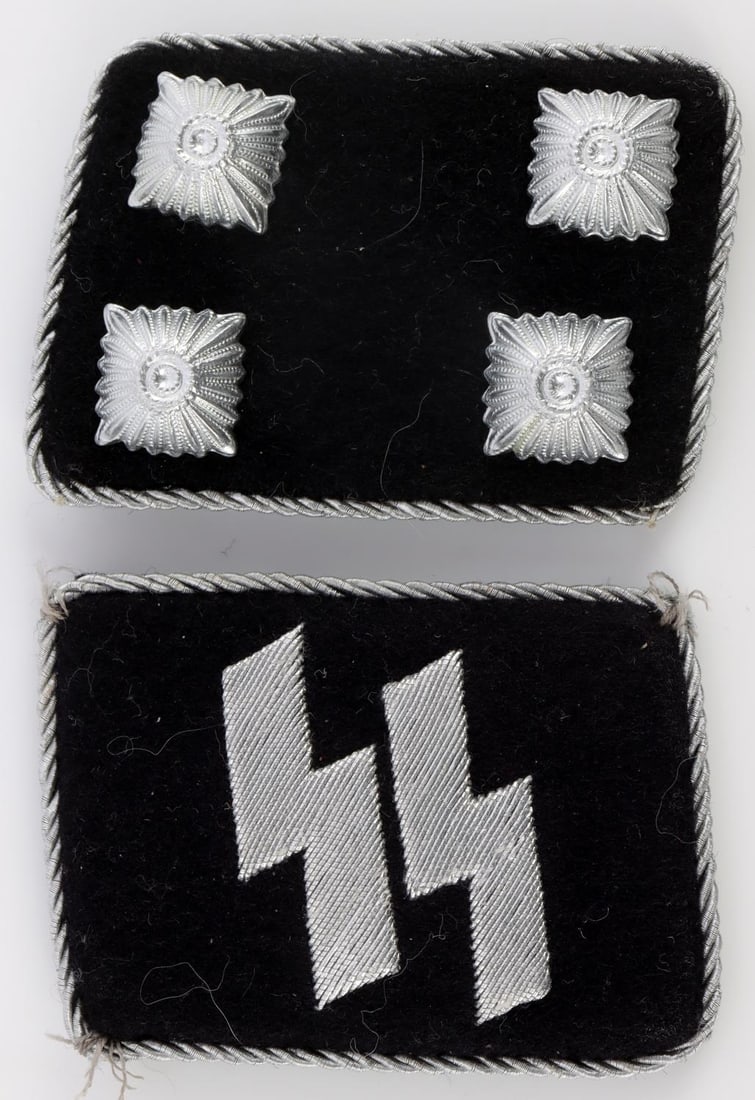 Wwii Waffen Ss Sturmbannfuhrer Collar Tabs Auction Wwii Waffen Ss Sturmbannfuhrer Collar Tabs Auction