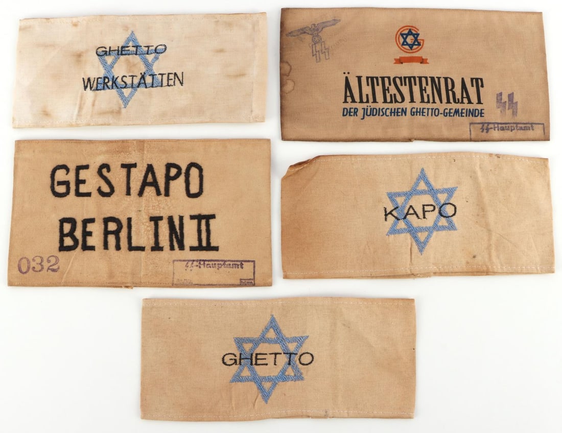 Jewish Ghetto Kapo Gestapo Berlin Armbands Auction