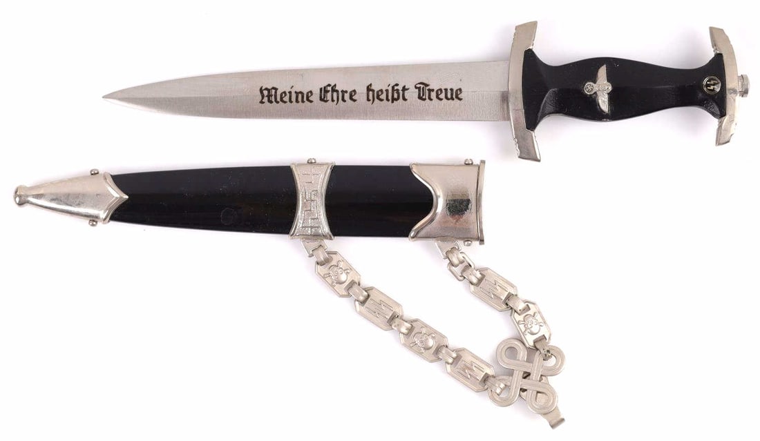 Wwii German Miniature Ss Chained Dagger Auction