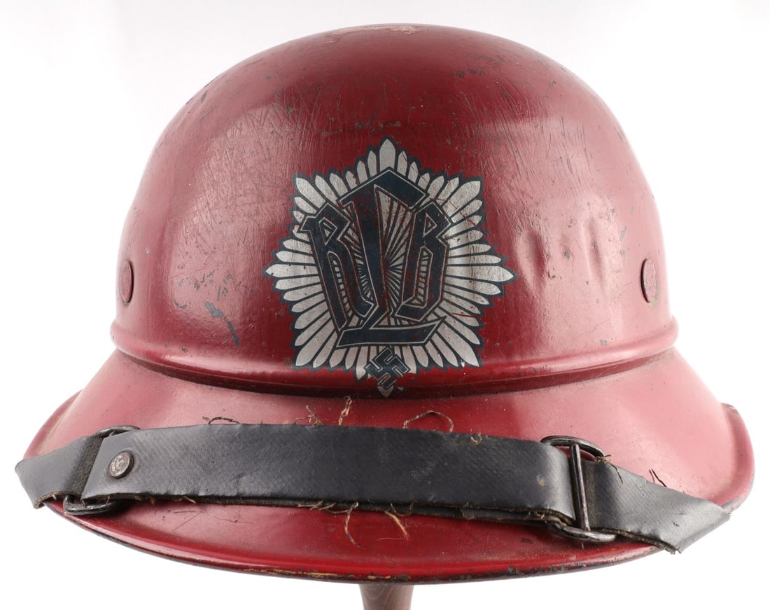 German Rlb Helmet W Sigrunes Hitler Youth Decal Auction