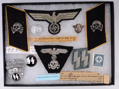 Original Wwii German Ss Patches And Weight Auction