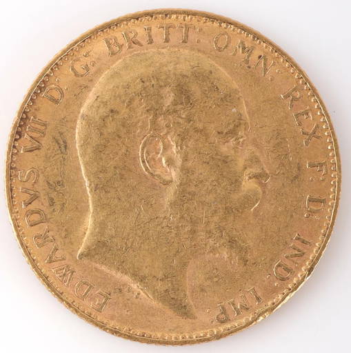 1903 Great Britain Edward Vii Gold Sovereign Coin