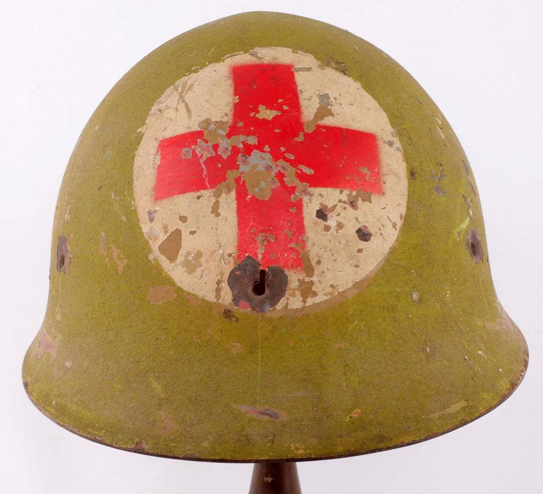Wwii Japanese Red Cross Combat Helmet Auction