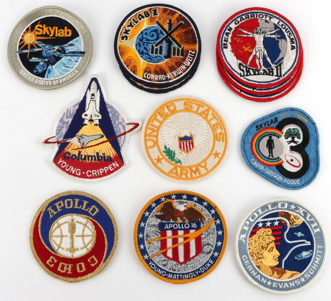 Lot Of 11 Us Nasa Apollo Mission & Skylab Patches Auction